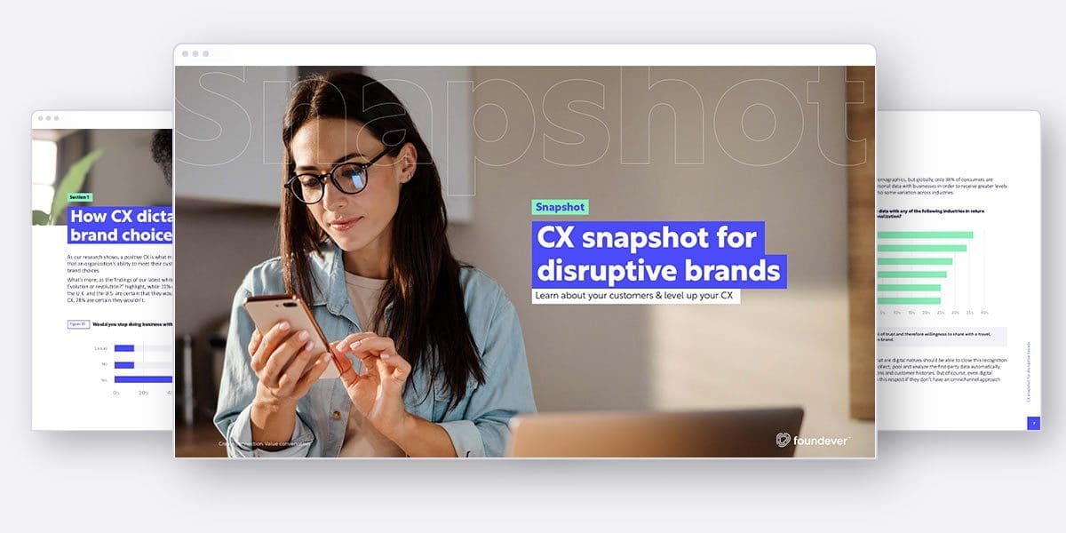 CX snapshot for disruptive brands